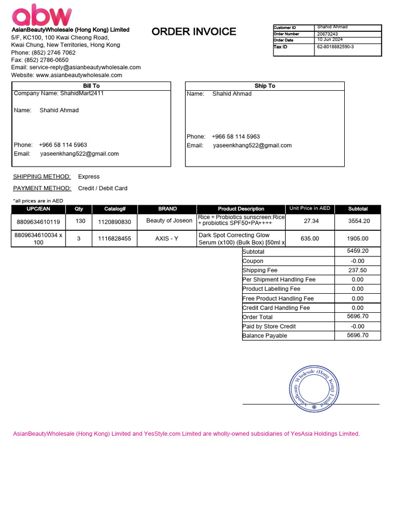 Abw - Invoice June | PDF