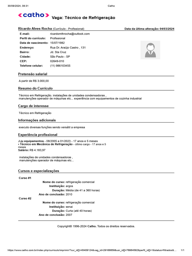 CV Ricardo 1 | PDF