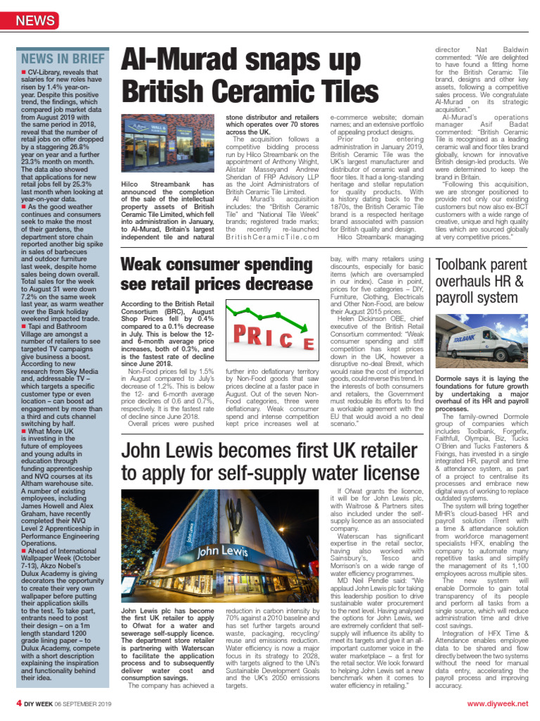 Al-Murad Snaps Up British Ceramic Tiles | PDF | Retail | Brand