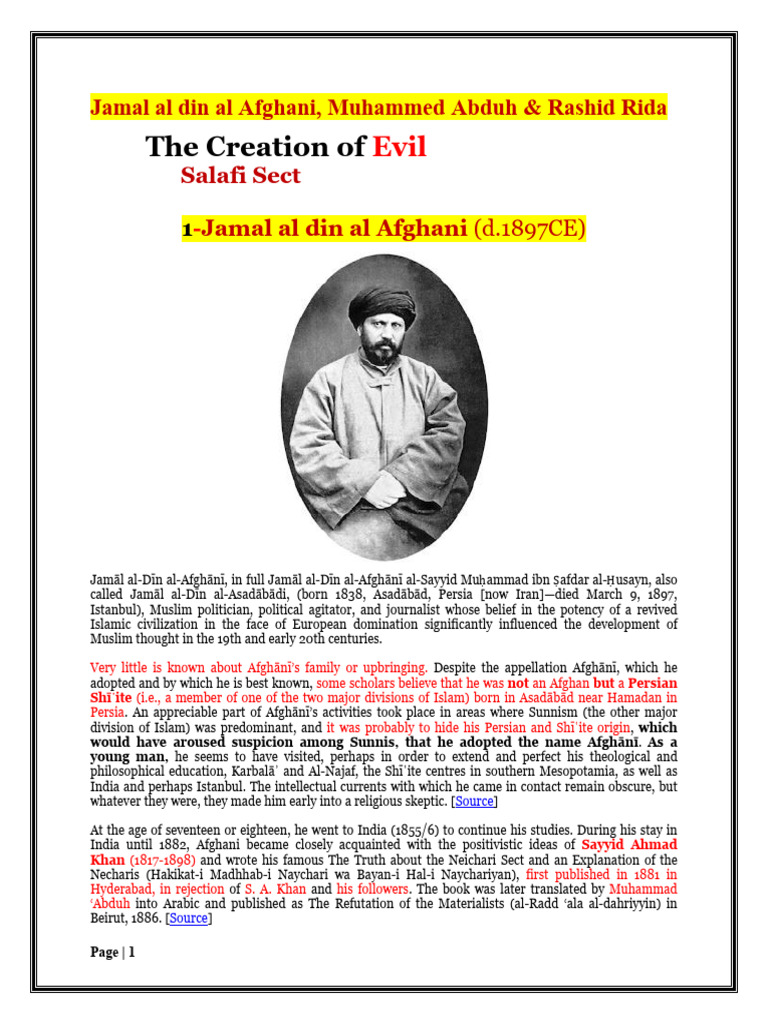 Al Afghani, Muhammed Abduh & Rashid Rida | PDF | Salafi Movement | Islamism