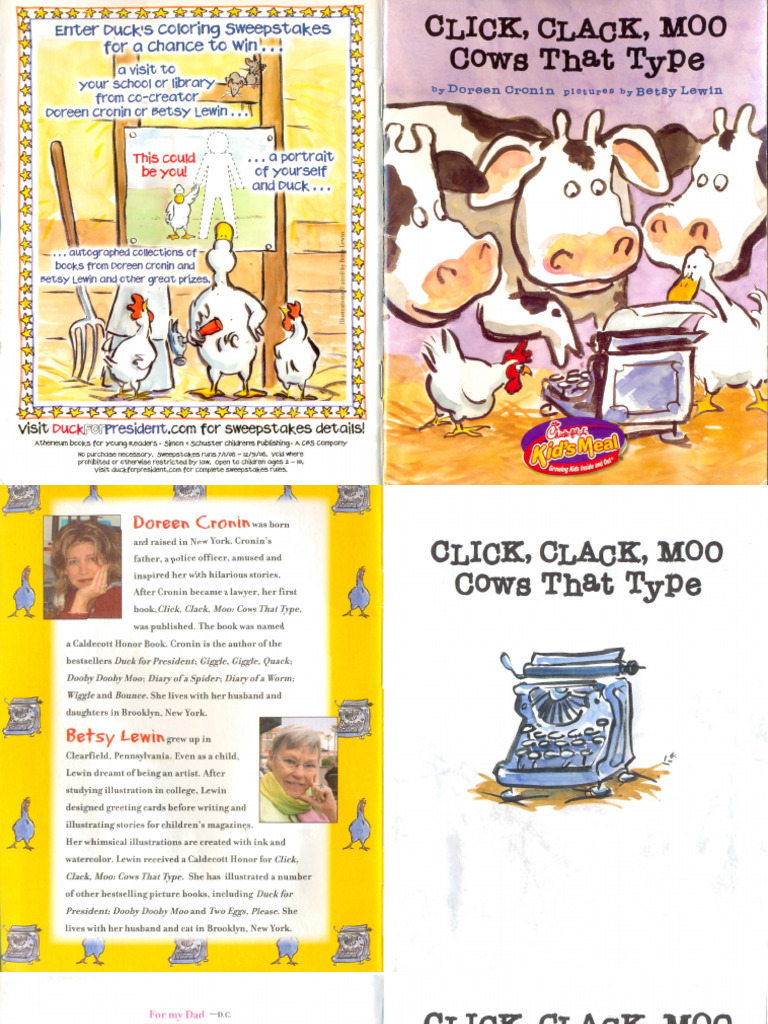 Click, Clack, Moo Cows That Type by Doreen Cronin | PDF