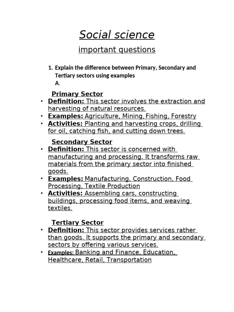Social Science Test | PDF