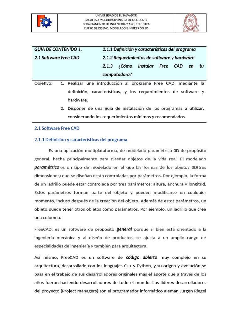 GC2.1Software FreeCad 2022 | PDF