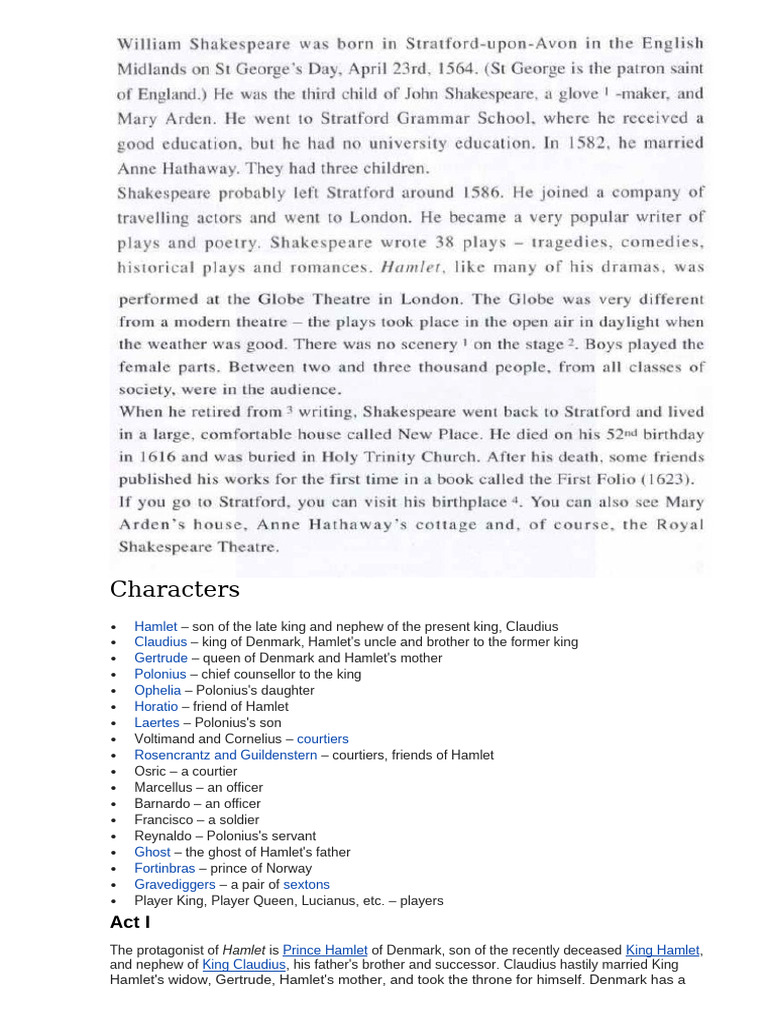 Hamlet, Shakespeare | PDF
