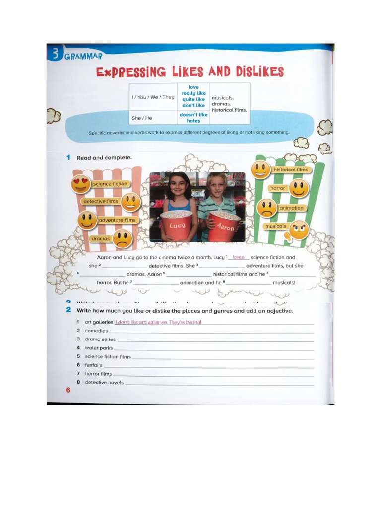 Grammar - Expressing Likes | PDF