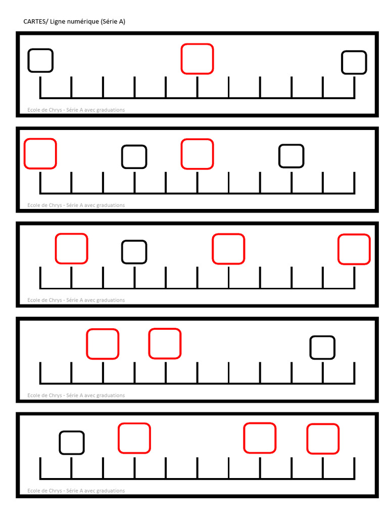 Ligne Numérique CARTES - Avec Graduations - Ecole de Chrys | PDF Ligne Numérique CARTES - Avec Graduations - Ecole de Chrys | PDF