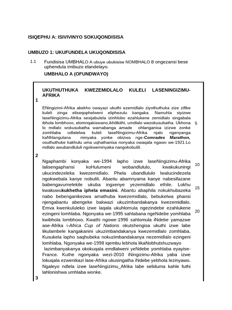 Isifundo Sokuqondisisa Jit July 2024-2 | PDF