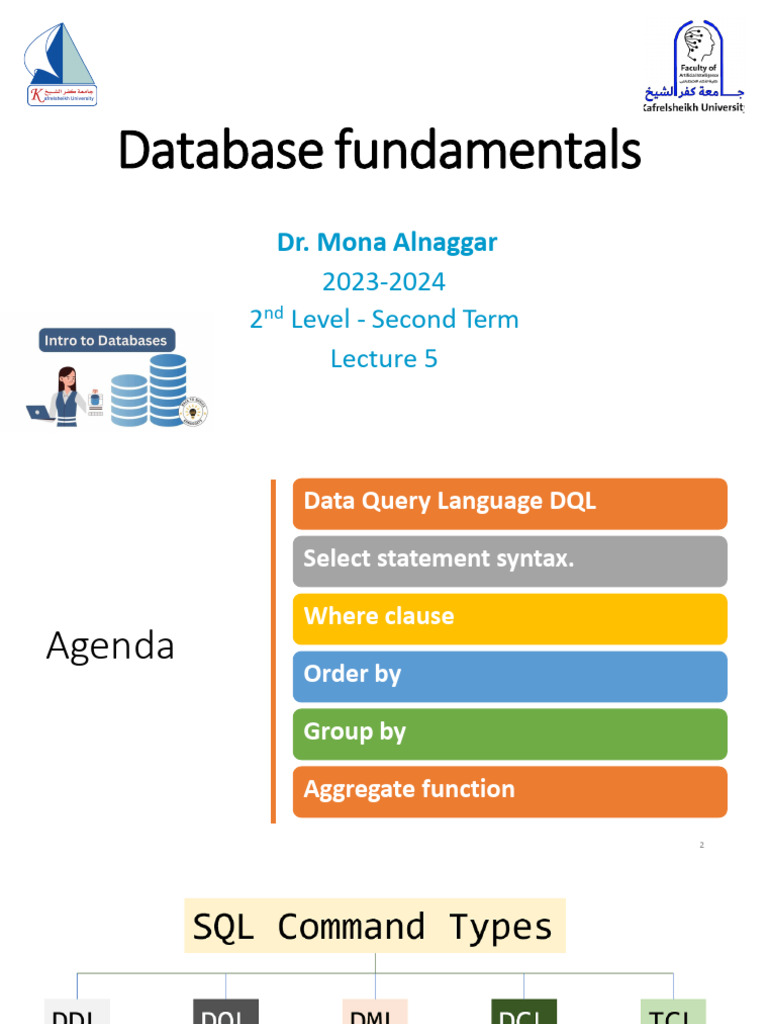 6 Lec6 Database+Fundamentals DQL | PDF