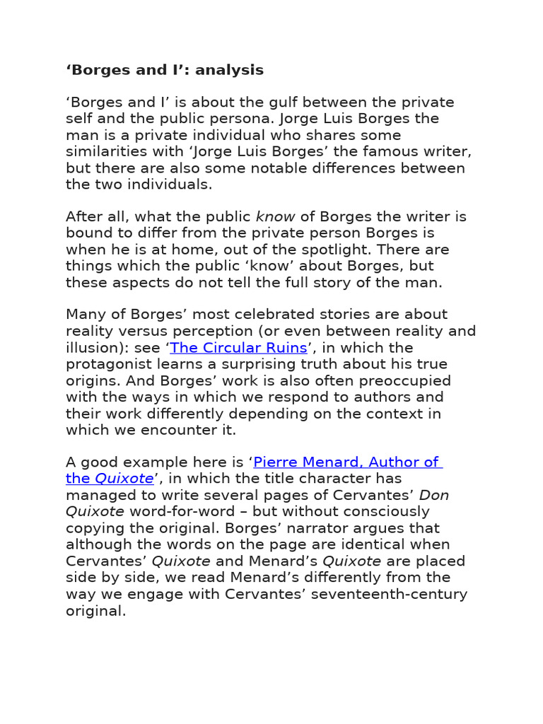 Borges and I | PDF