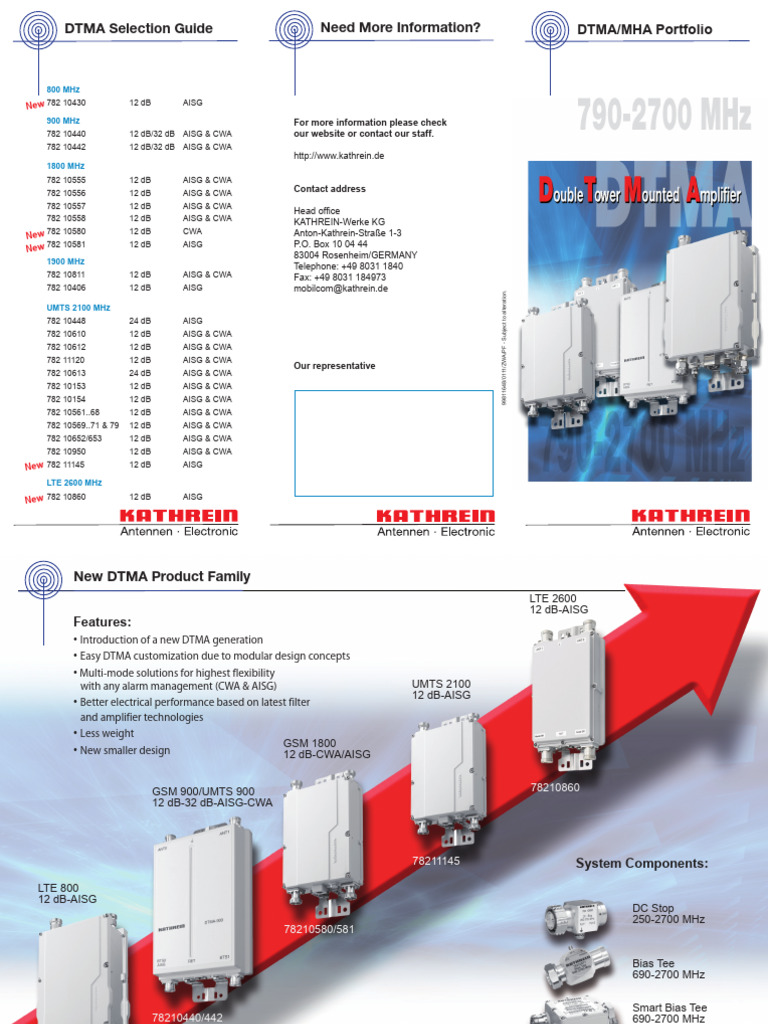 DTMA Selection Guide Need More Information? | PDF
