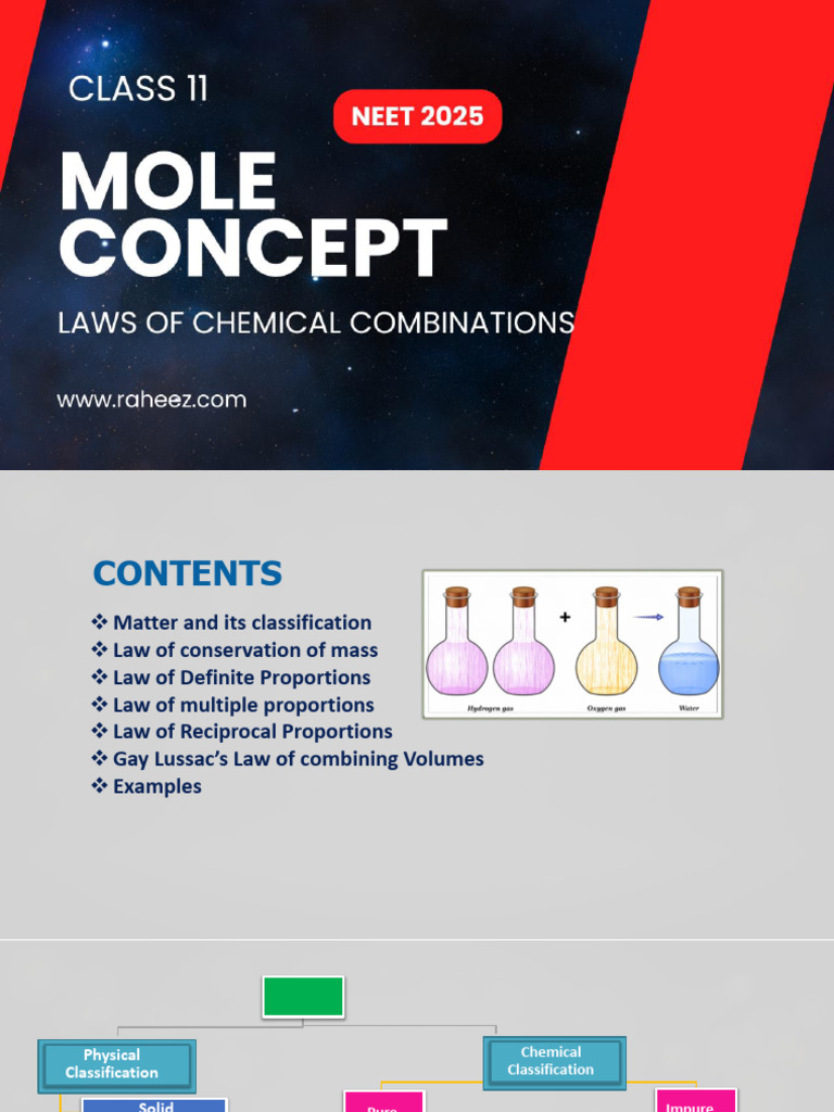Basic Concepts of Chemistry | PDF | Chemical Substances | Science & Mathematics