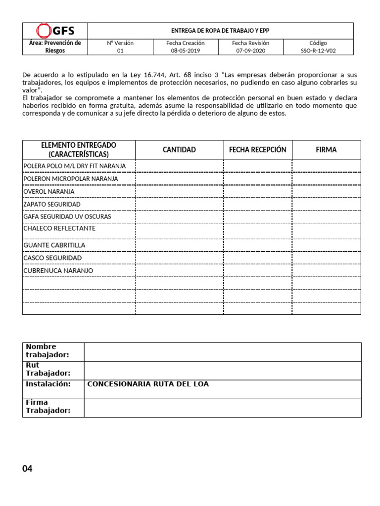 04-ENTREGA EPP GENERAL GFS Con Firma | PDF