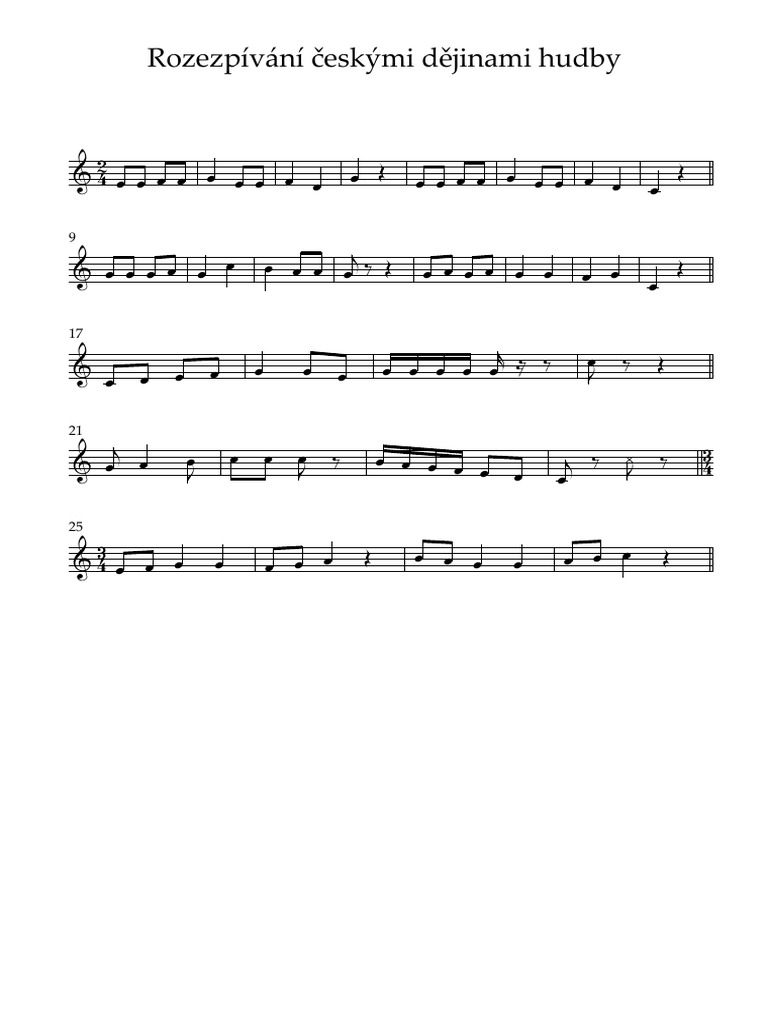 Rozezpívání Českými Dějinami Hudby - Full Score | PDF