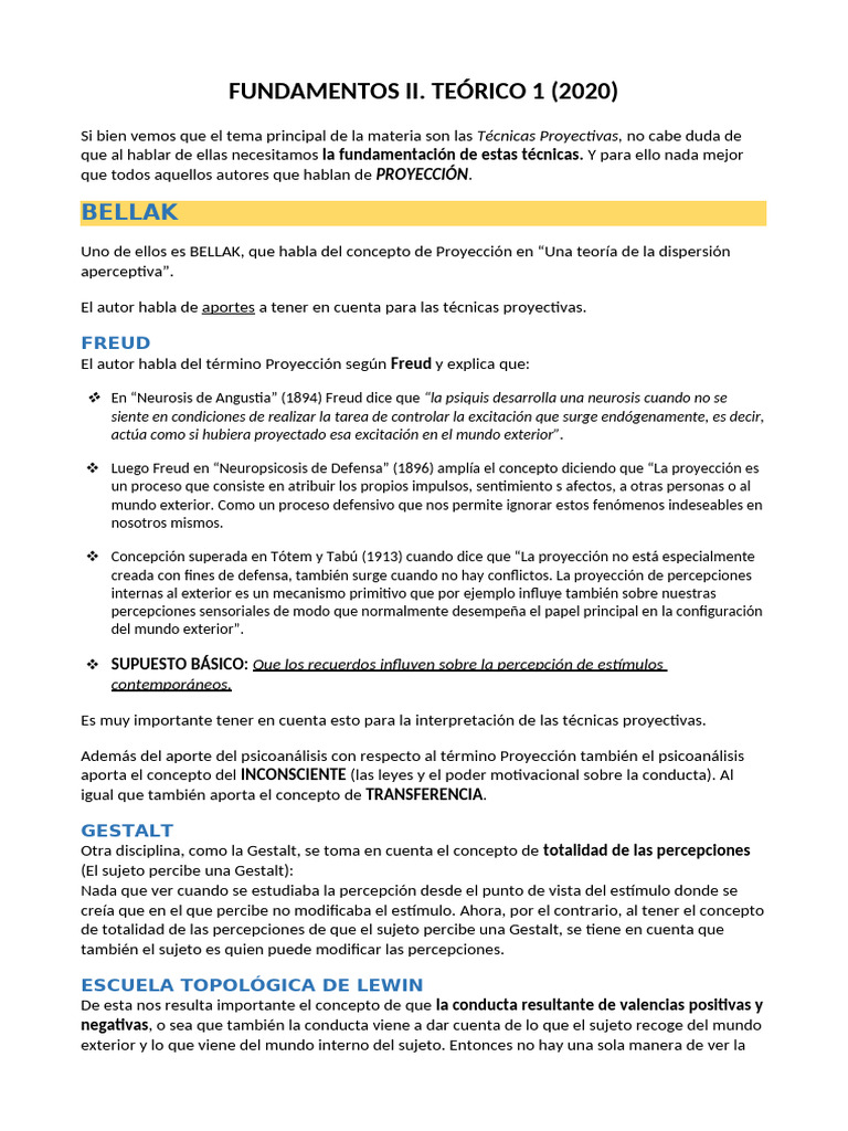 Psicología UNLP. Resumen TEORICO 2020 | PDF | Percepción | Filosofía