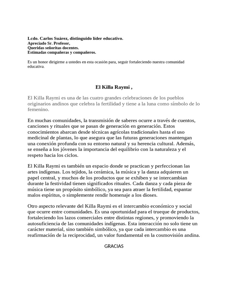 Killa Raymi | PDF