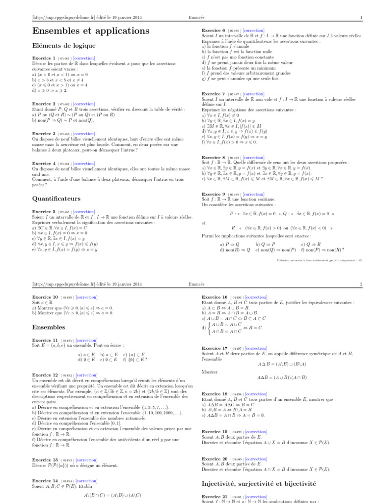 Ensembles Et Applications | PDF