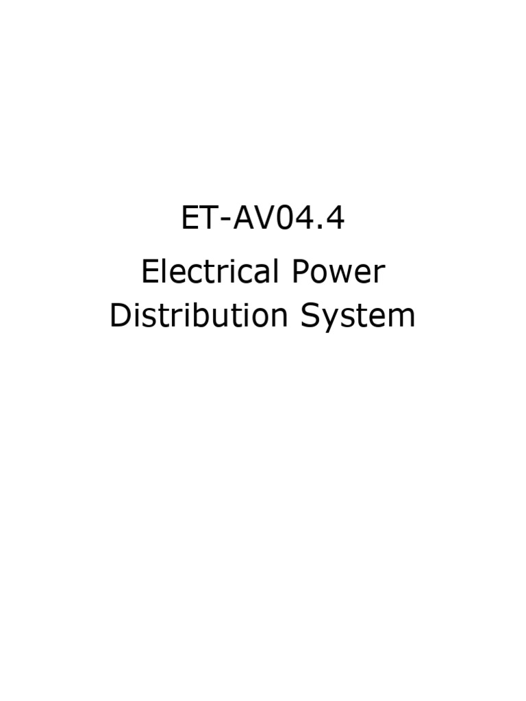 ET-AV04 M4 Power Distribution Note Final R0 | PDF