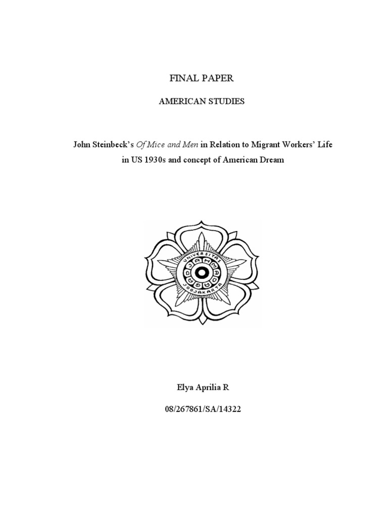 Steinbeck's Of Mice and Men: 1930s Migrant Life | PDF