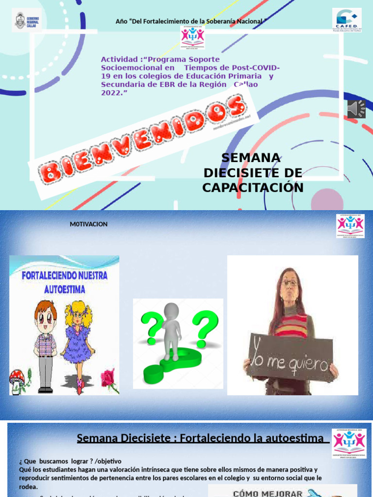 Sesion y PPT Fortaleciendo La Autoestima | PDF