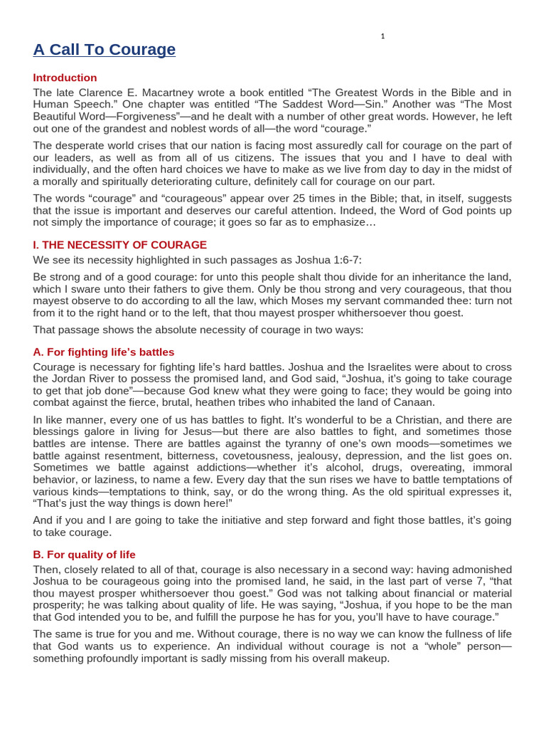 Teaching - Courageous Hope | PDF