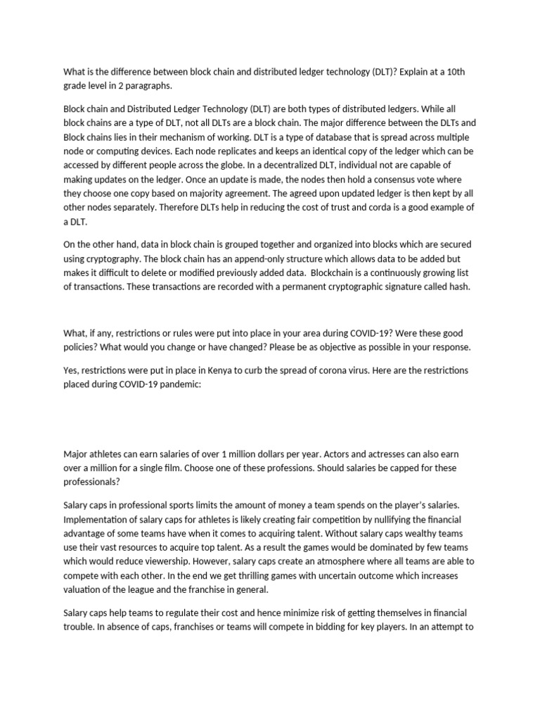 What Is The Difference Between Blockchain and Distributed Ledger ...