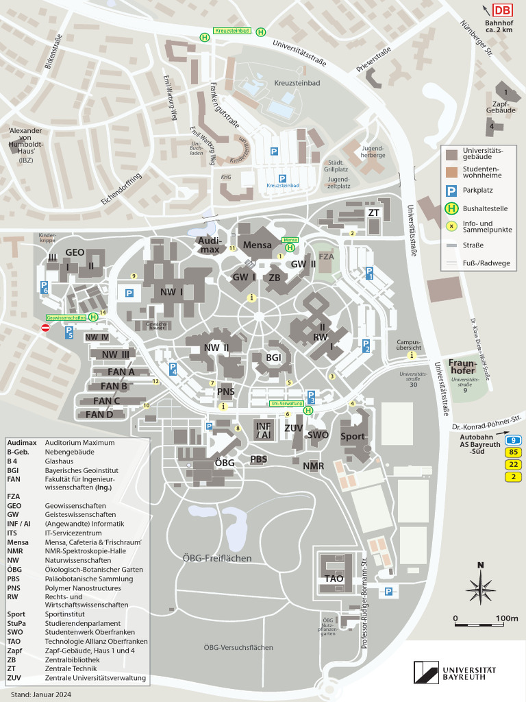 Uni Bayreuth Campusplan SW | PDF