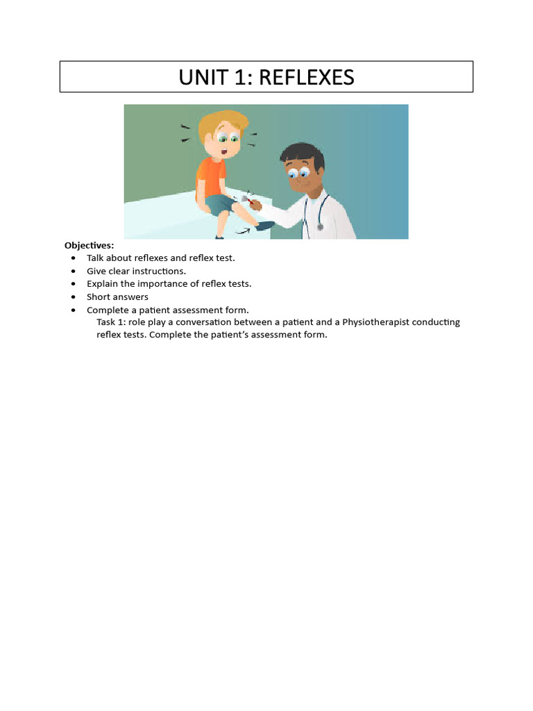 UNIT 1 Reflexes | PDF