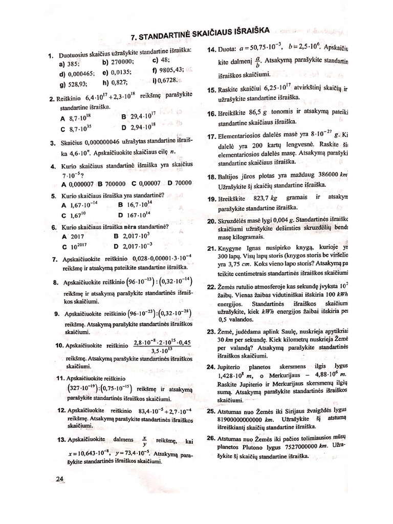 Standartine Skaiciaus Israiska | PDF