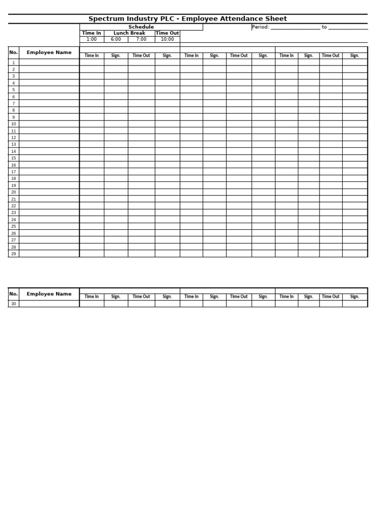 Employee Attendance Tracker | PDF