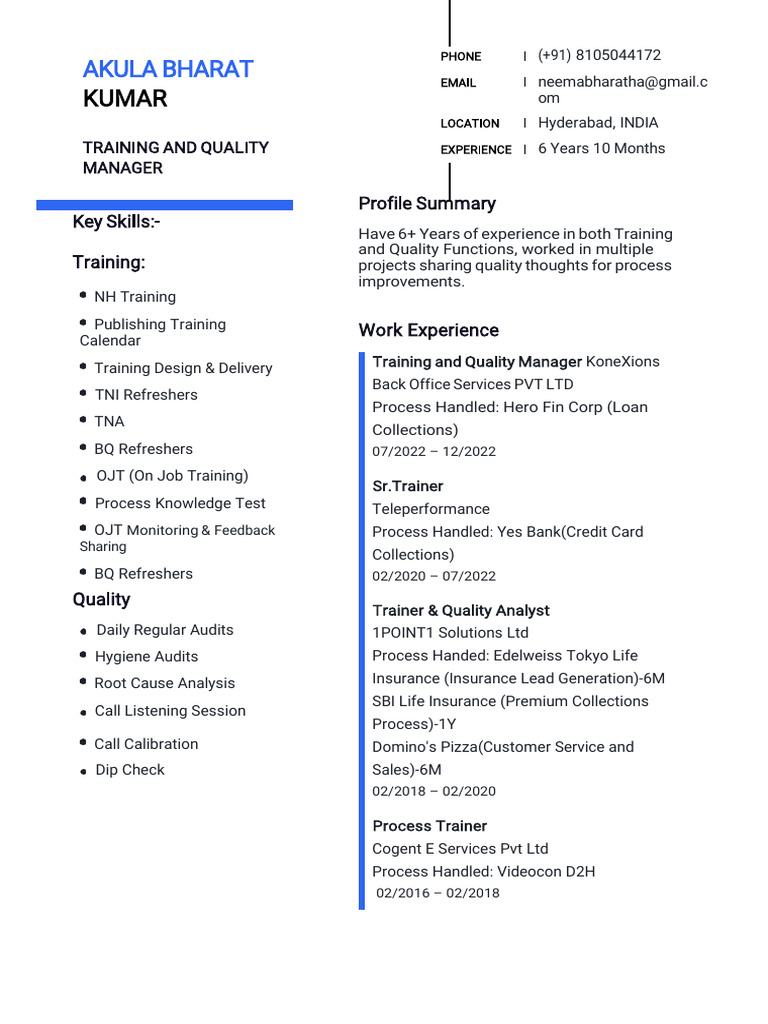 Bharath Resume New | PDF