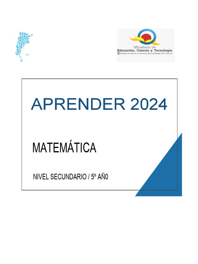 APRENDER 2024 Matemática Actividades | PDF