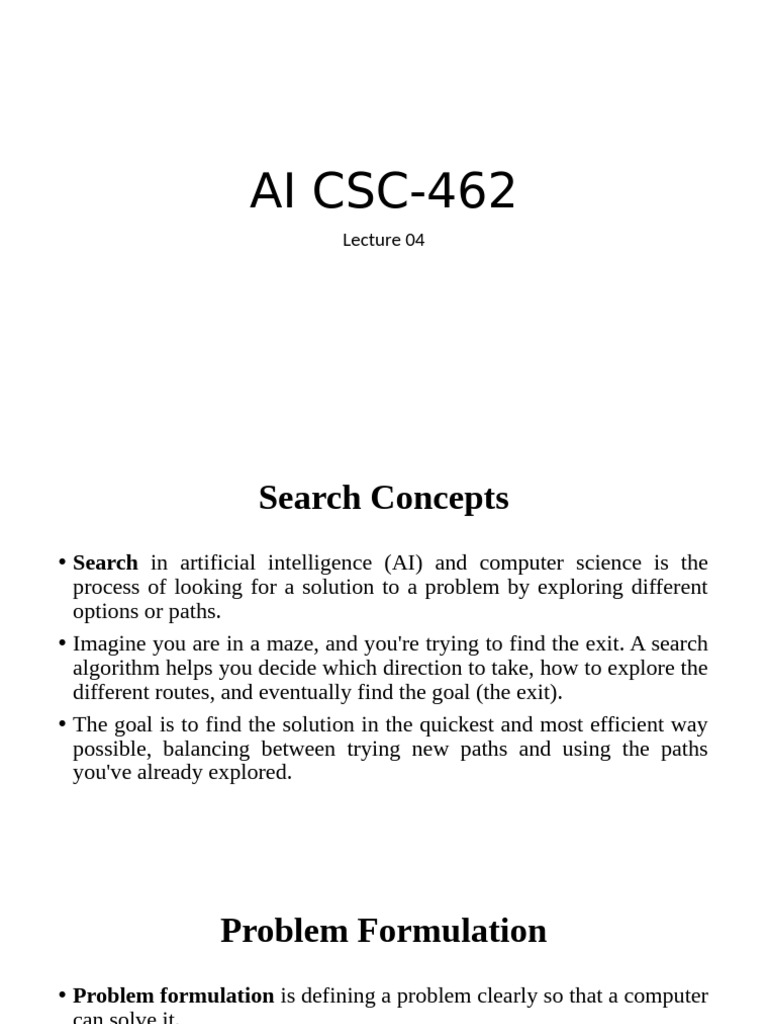 Ai CSC-462 | PDF
