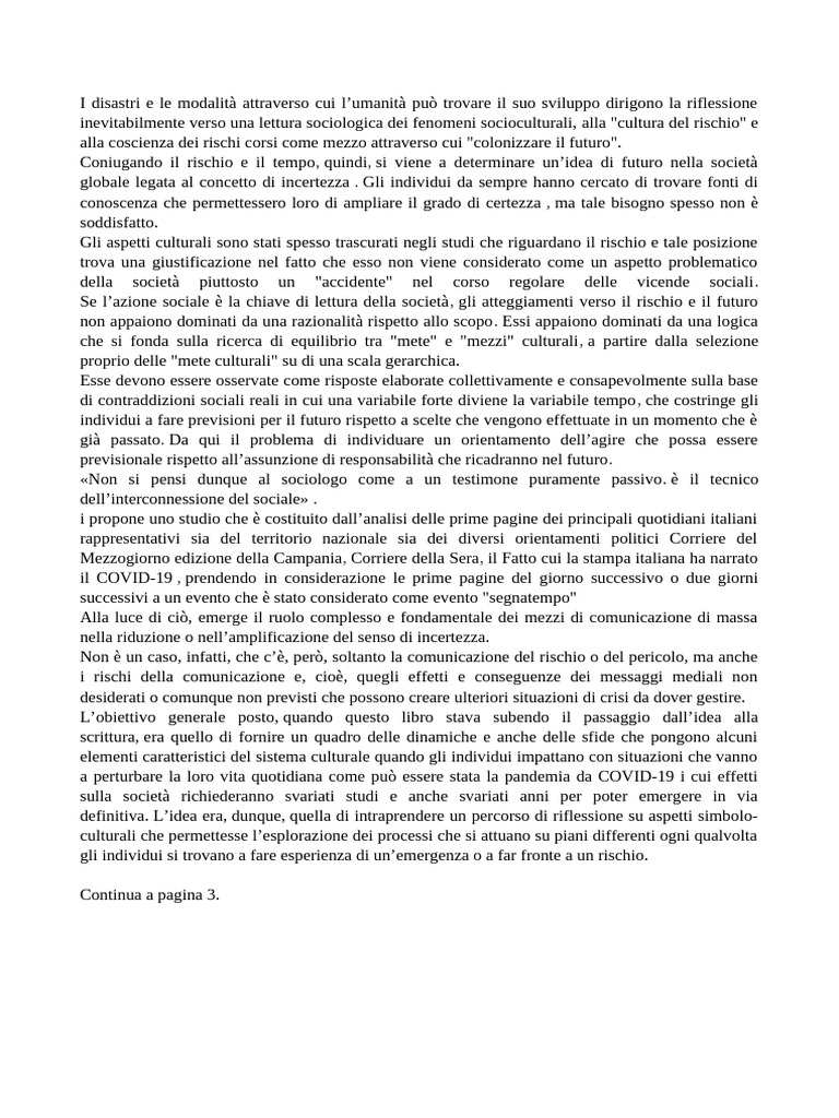Incertezza e Futuro | PDF