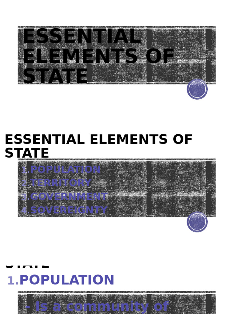 Essential Elements of State | PDF