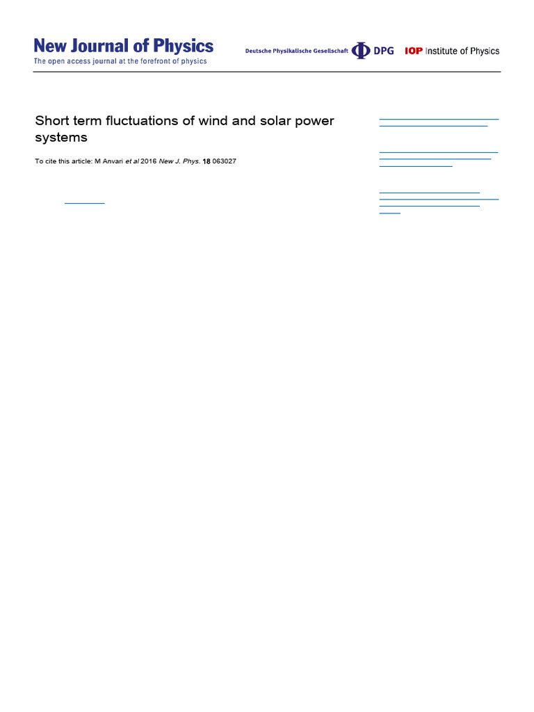 Anvari - 2016 - New - J. - Phys. - 18 - Short Term Fluctuations of Wind ...