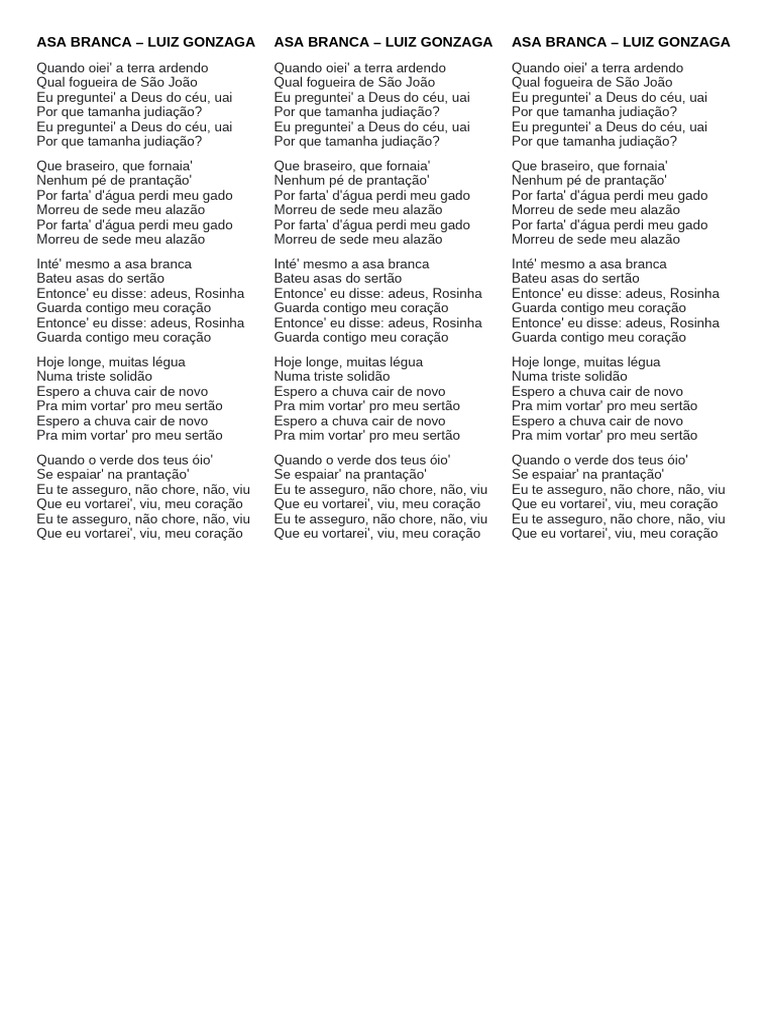 ASA BRANCA | PDF