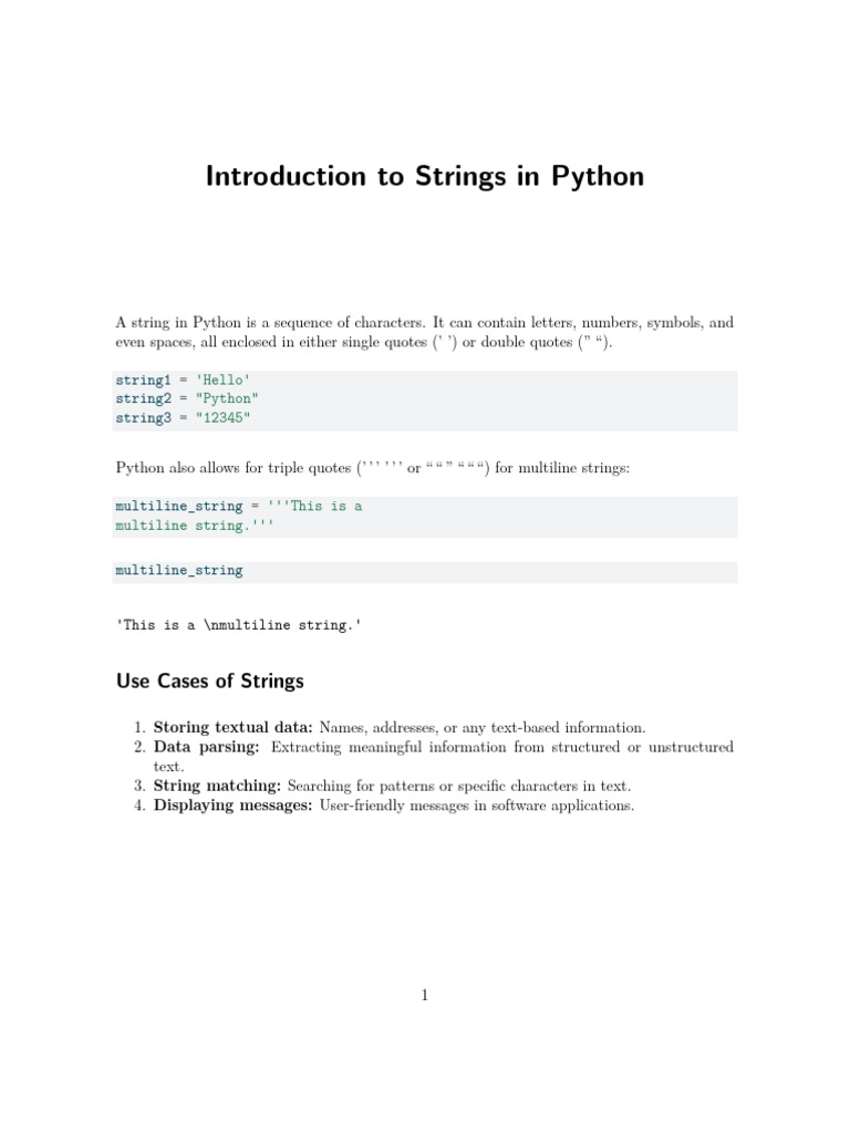 Strings | PDF