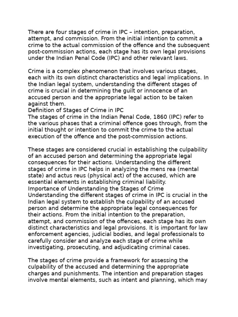 There Are Four Stages of Crime | PDF | Theft | Social Science