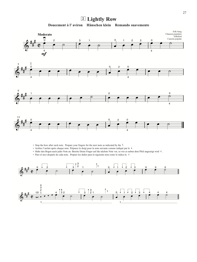 Lightly Row VIOLÍN 2 | PDF