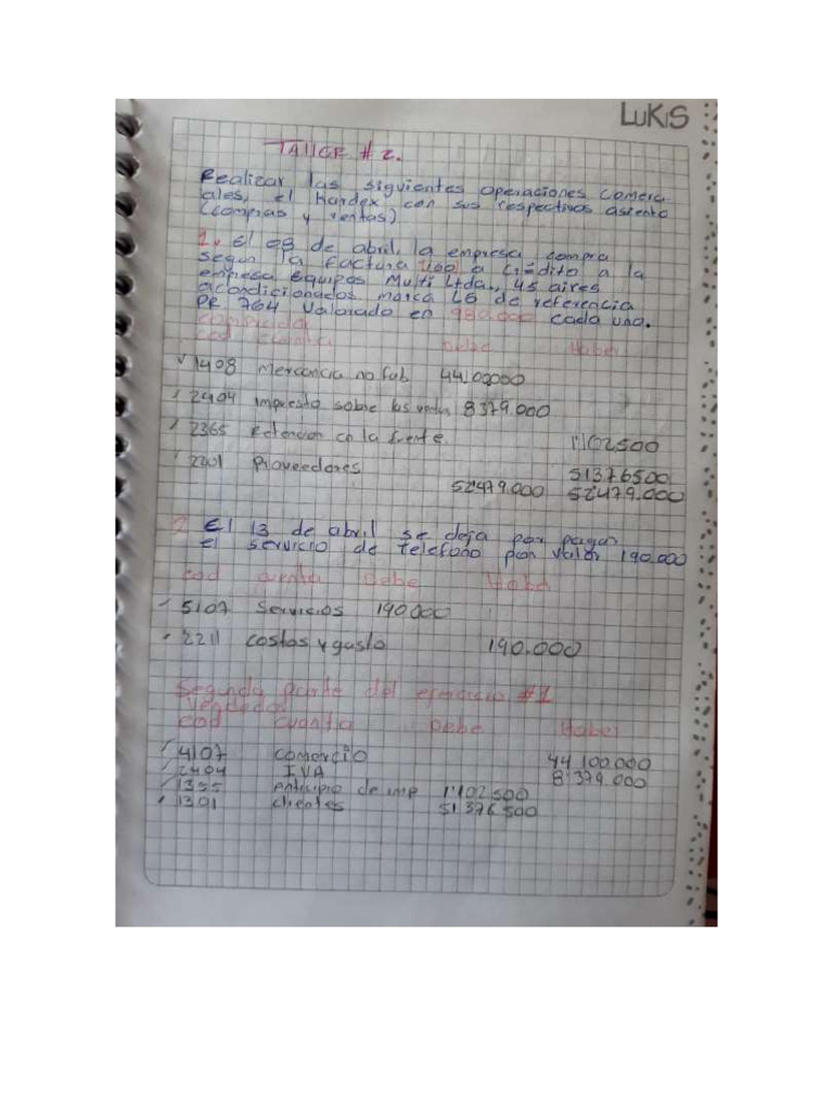 Taller 2 Practica Contable Grupo B | PDF