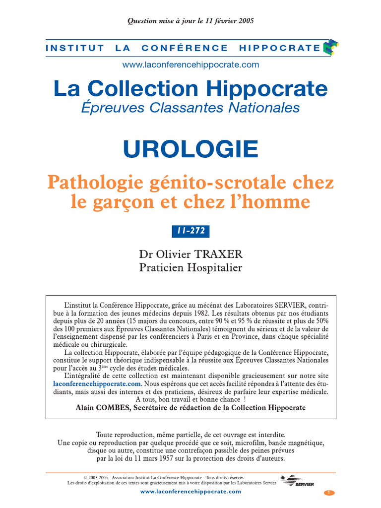 Pathologie Génito-Scrotale Chez Le Garçon Et Chez L'homme | PDF