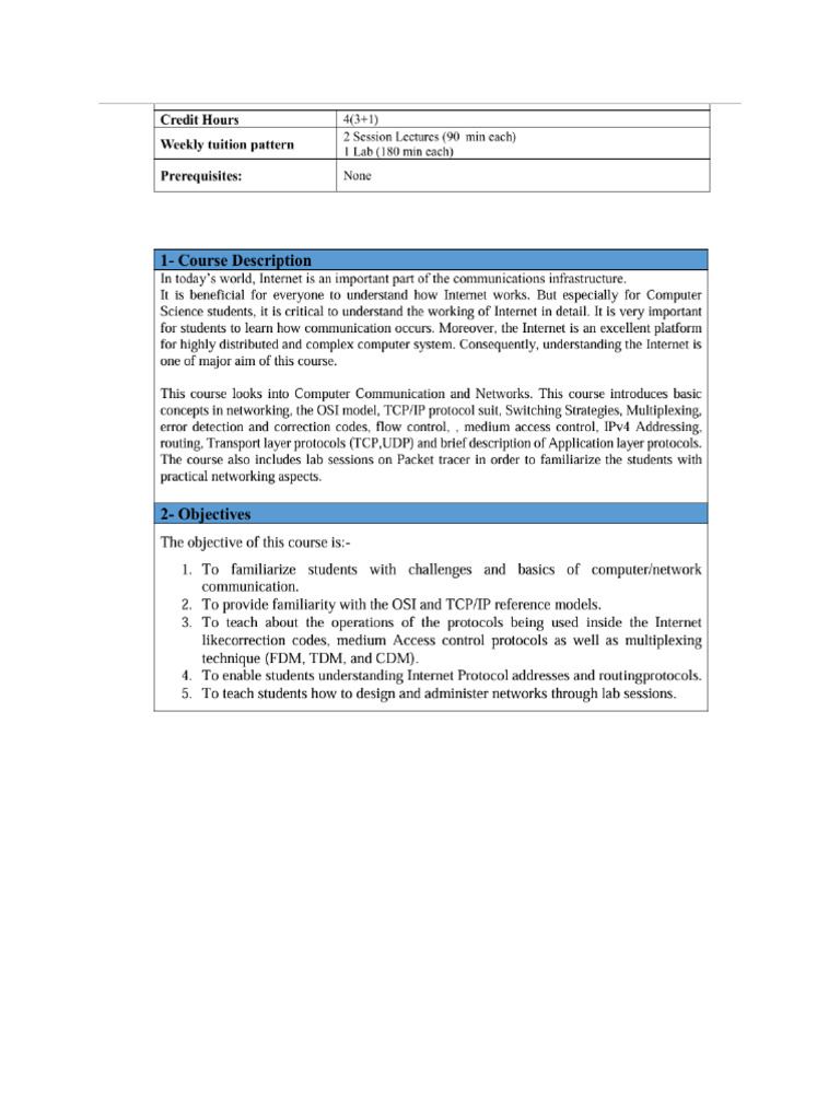 Course Outline | PDF