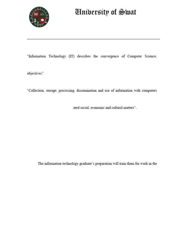 BS IT Handbook | PDF