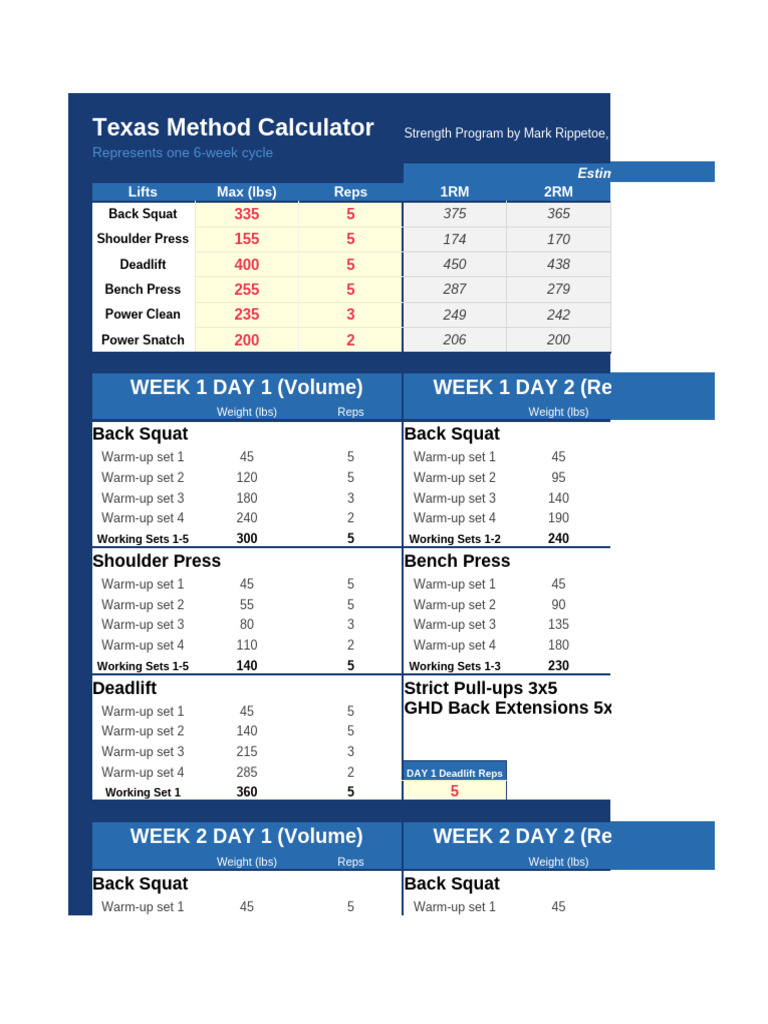 TexasMethod_PushJerk | PDF