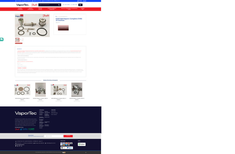 032F2340 Reparo Completo EVRA 25 Danfoss - Loja Virtual Vaportec - Distribuidor Danfoss e ...
