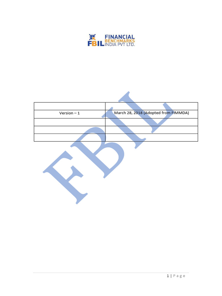 FBIL Revised G Sec Valuation Methodology Finaldocx De34c9b72e | PDF
