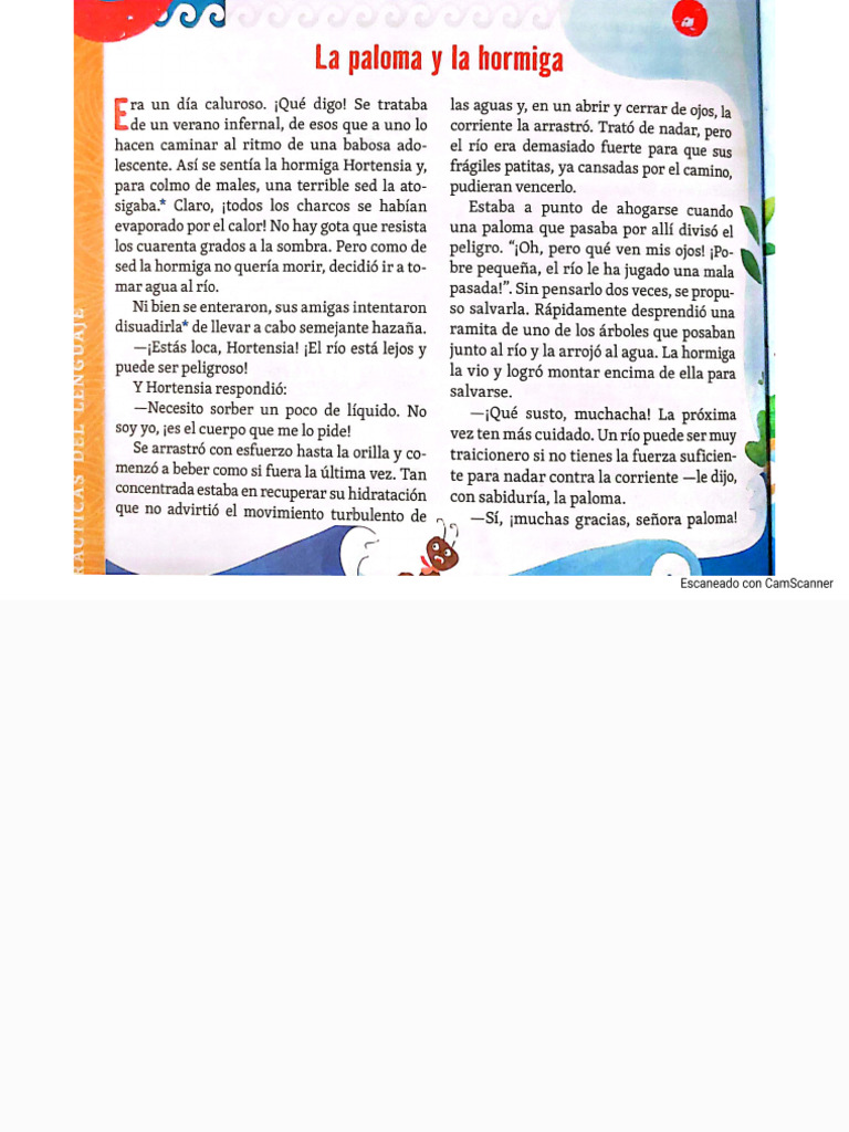 La Paloma y La Hormiga | PDF