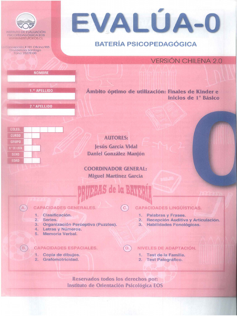 CUADERNILLO evalua-0 2.0 | PDF