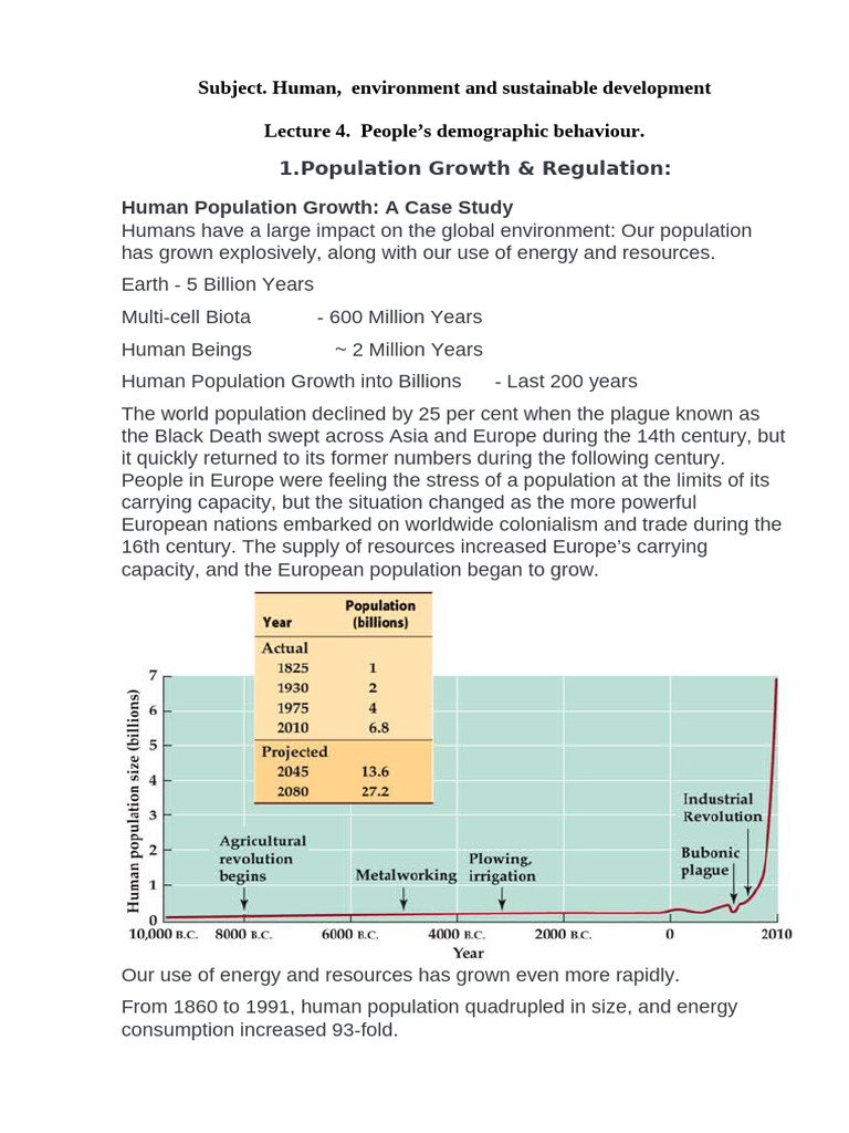 lecture-4 human ecology | PDF