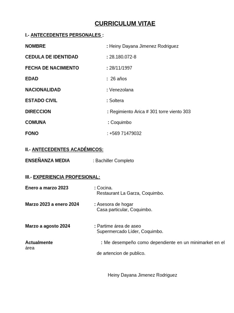 CV - Heiny | PDF